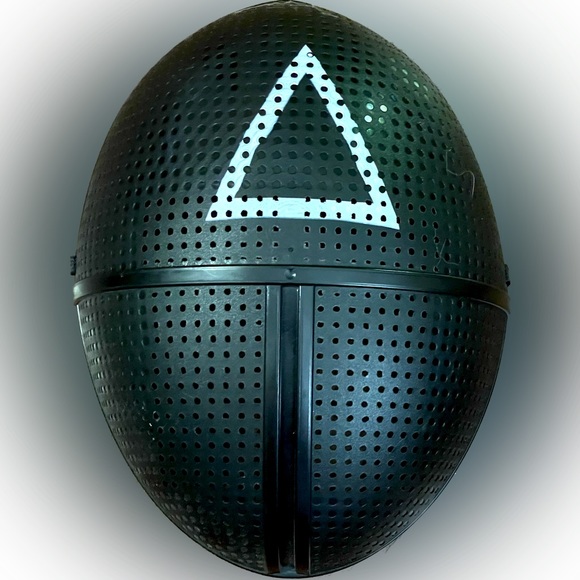 None | Games | Adult Teen Squid Game Mask Black White Triangle Costume ...